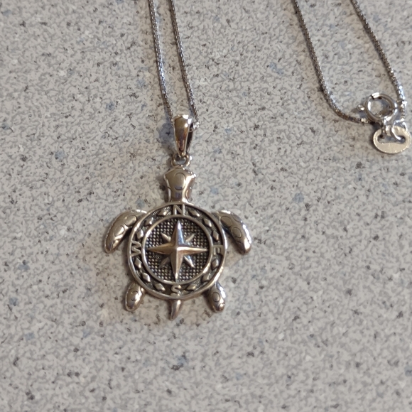 Sterling+Stone | Jewelry | Firm Final Priceturtle Compass Necklace ...